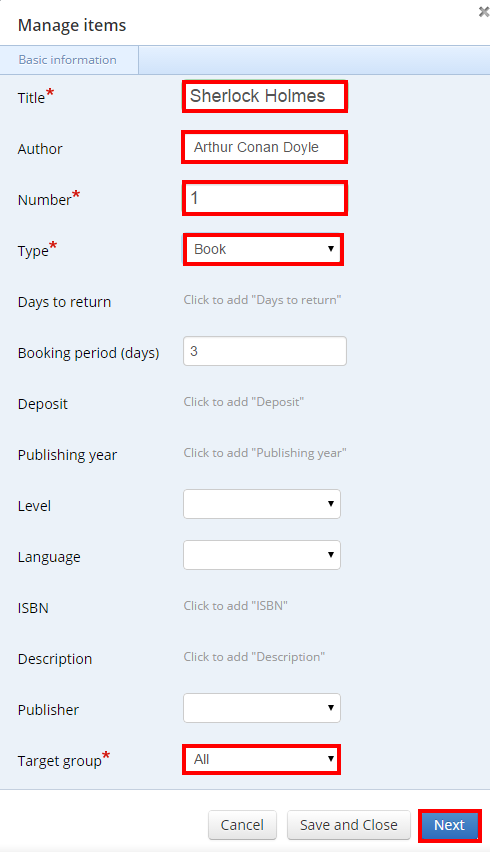 Support LangLion | Adding items to e-library