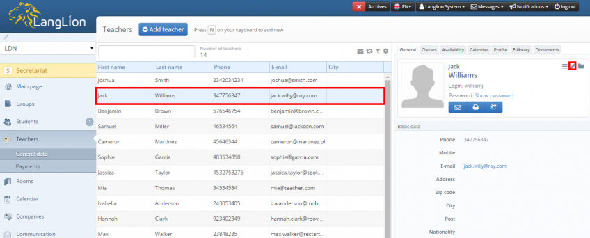 Support LangLion | Teacher – settlement data