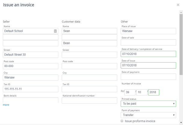 Support LangLion | How to issue an invoice and send by email