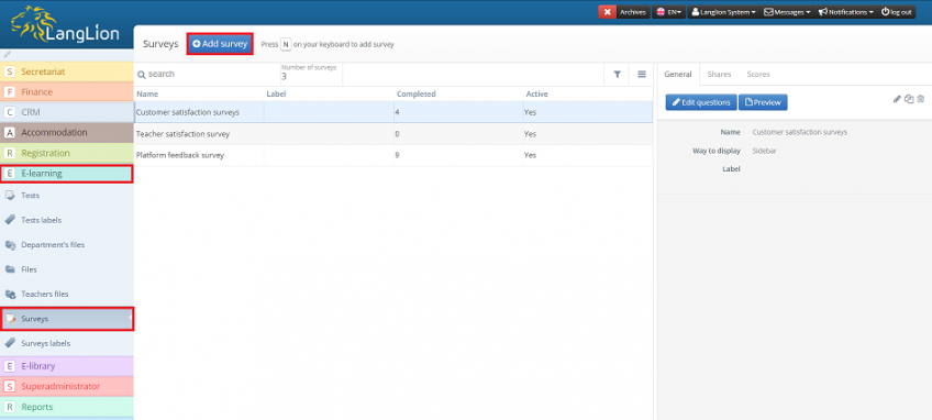 Support LangLion | Surveys