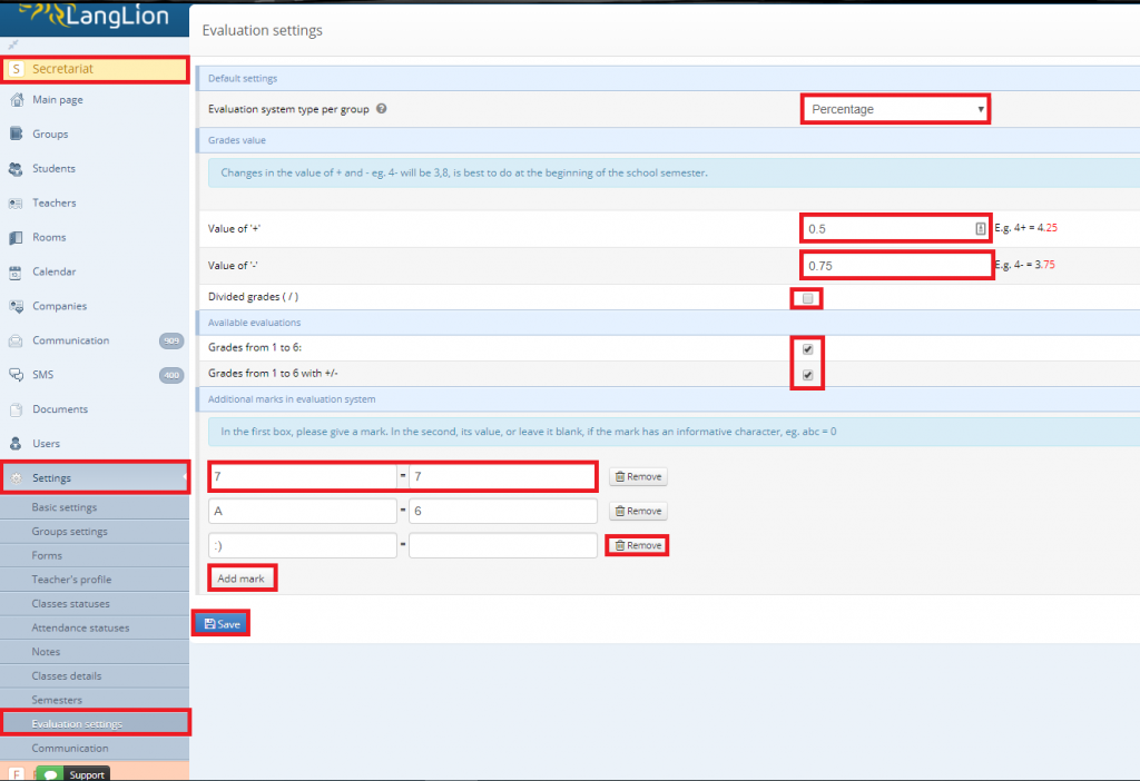 Support LangLion | Evaluation settings