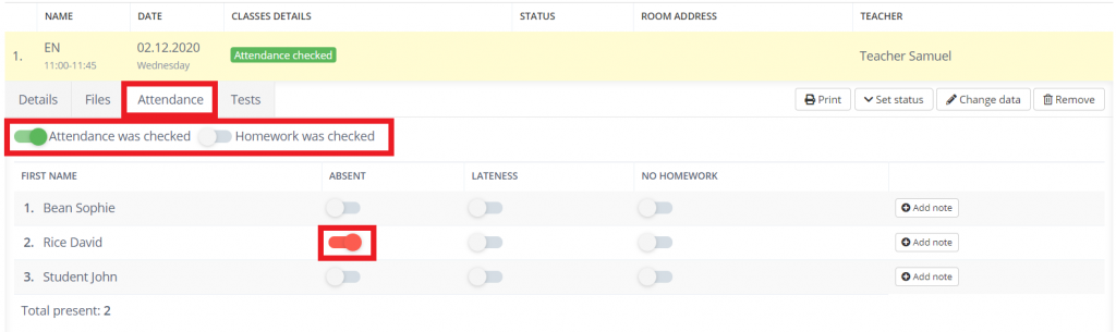 Support LangLion | Teacher’s account – Classes